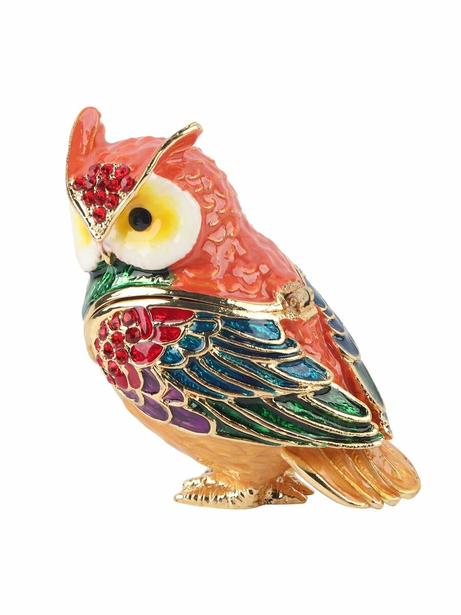 Хрустальная фигурка совы, декоративная коробка для хранения, портативный органайзер для ювелирных изделий, домашний декор, уникальный подарок для рукоделия