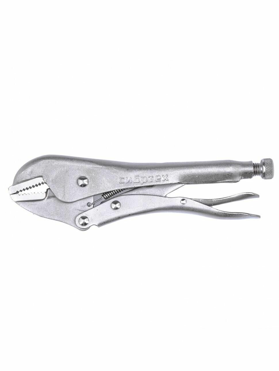 Зажим ручной, усиленный, плоский захват, 225 мм// Сибртех 18428