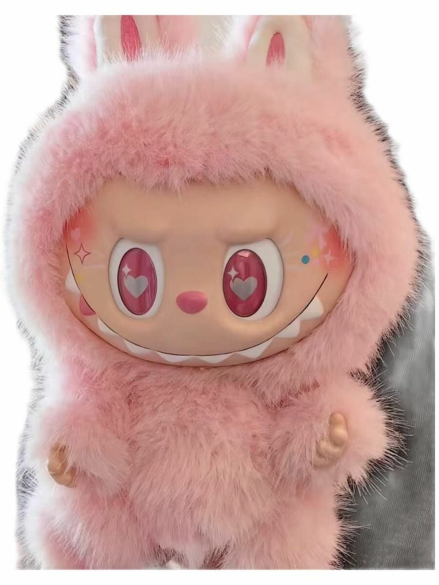 Labubu Zimomo Мягкая игрушка, лабубу, розовый,38 см