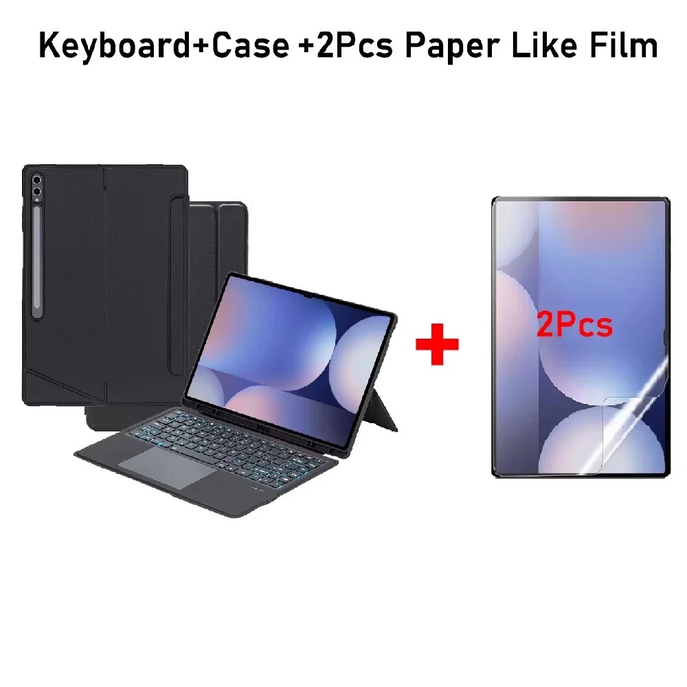 Чехол-клавиатура EWA для Samsung Galaxy Tab S8 Ultra/S9 Russian Keyboard, Keyboard Case N Film