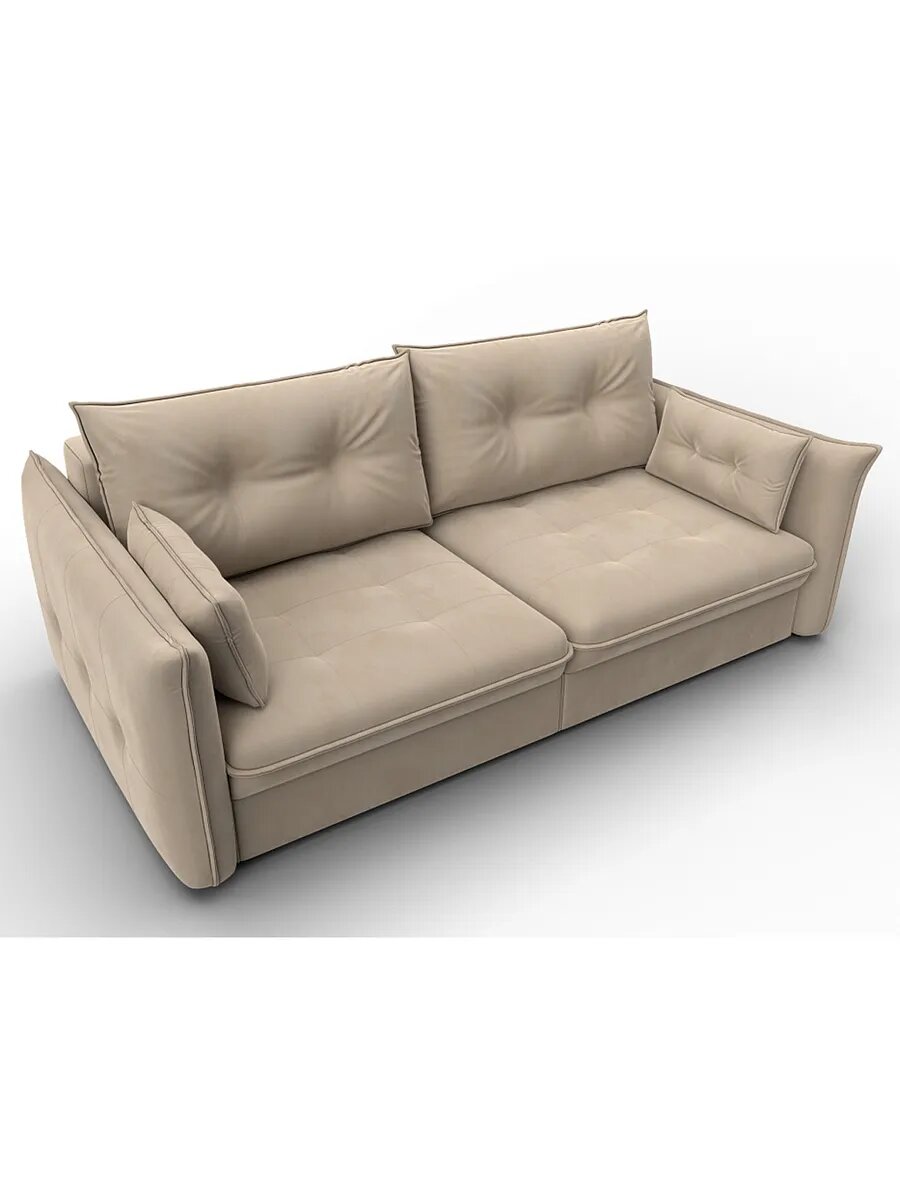 Диван прямой Стайл, 239x94x136 см, с ящиком для белья, велюр