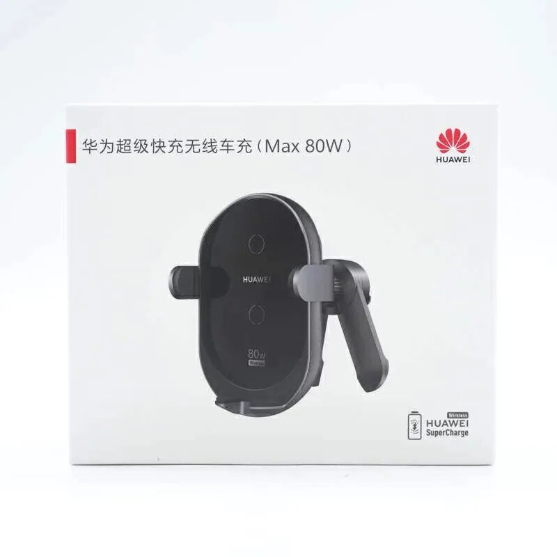 Оригинальное автомобильное зарядное устройство Huawei SuperCharge мощностью 80 Вт (K080) с двойной зарядкой и 3D-охлаждением, быстрое зарядное устройство, автомобильный держатель для телефона, black