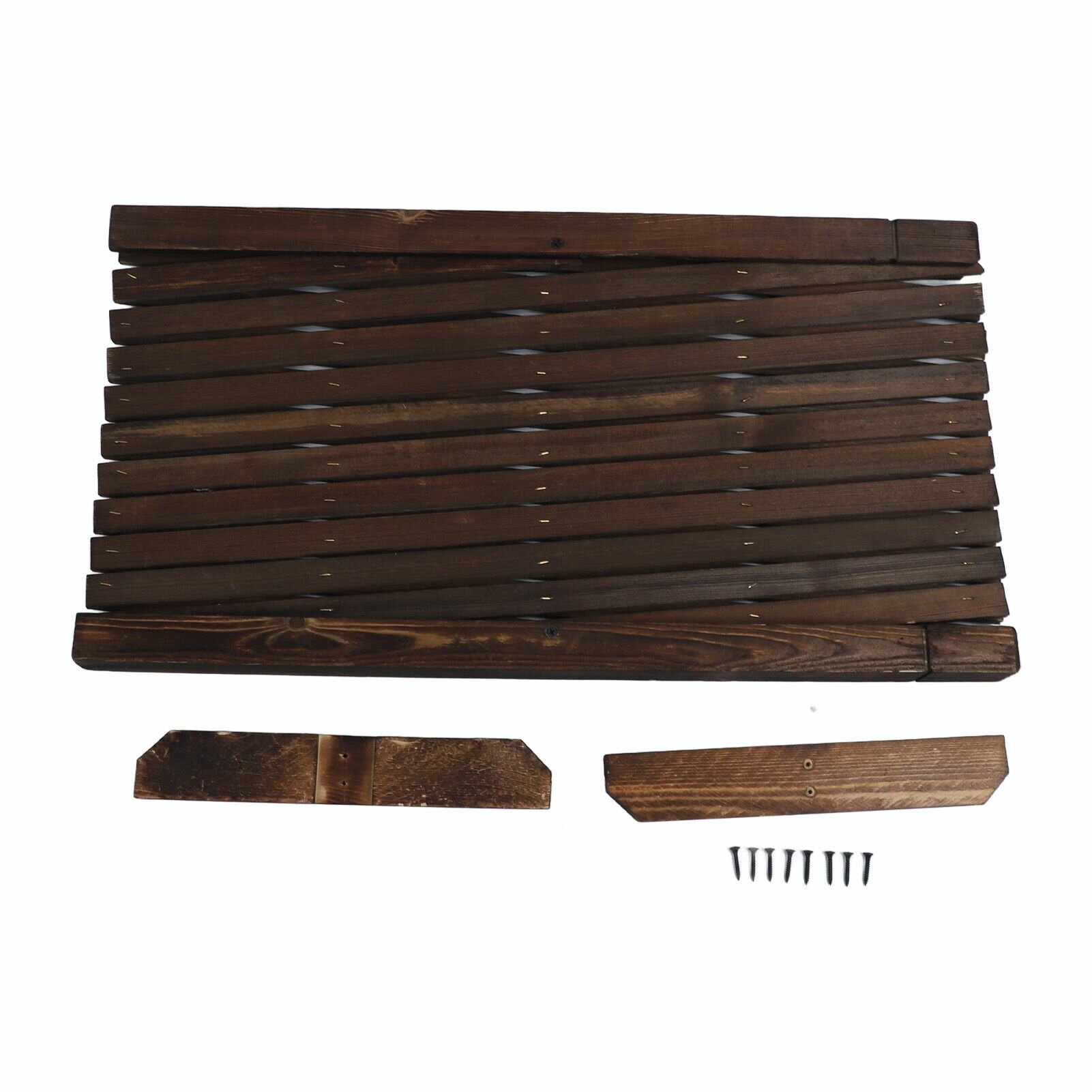 Расширяемый деревянный забор 70 см, антикоррозийное основание, для клумб