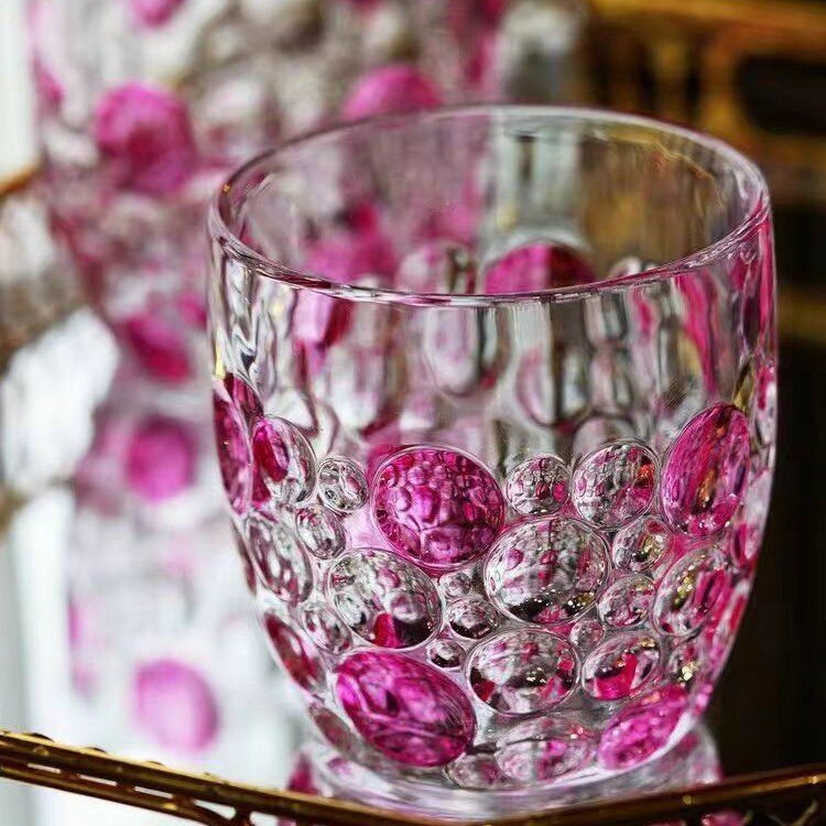 Цветной стеклянный стакан, нерегулярный цветной блок, стакан для воды, стакан для холодных напитков, стакан для сока, летний домашний радужный стакан для питья