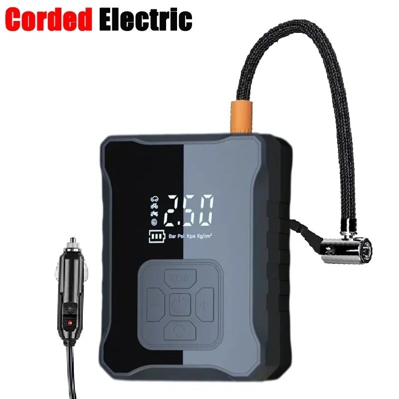 EAFC 150PSI автомобильный воздушный компрессор проводной/беспроводной воздушный насос насос для накачивания шин для мото лодки AUTO шарики для шин цифровой дисплей насос для накачивания, Corded Electric