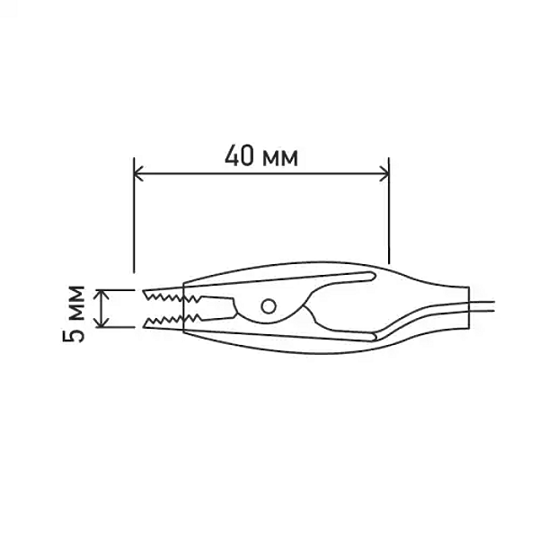 REXANT 16-0036 зажимы крокодил 5а 40 мм с проводом, 10 пар\