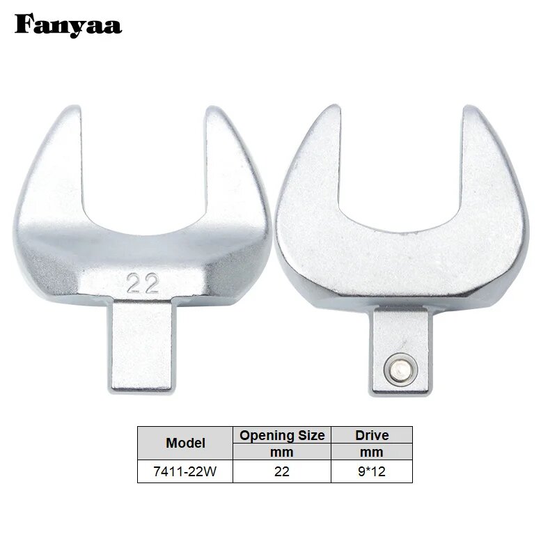 Fanyaa Квадратный привод гаечный ключ 9*12 мм 22mm