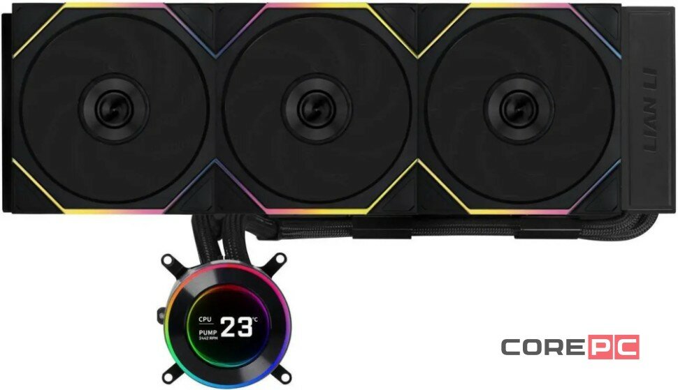 Система жидкостного охлаждения для процессора Lian Li HydroShift II LCD-C 360TL GHS2LCD36TB ARGB Black
