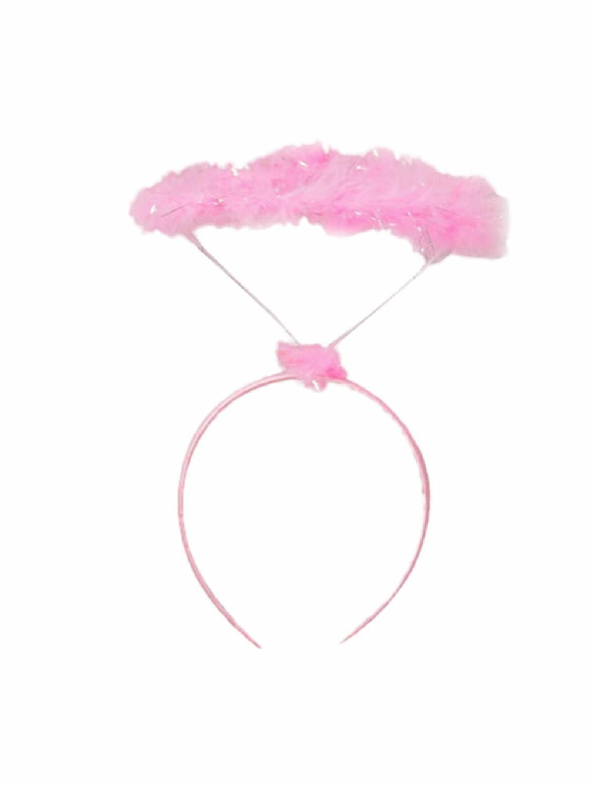 Ангельский ободок с перьями, Розовый