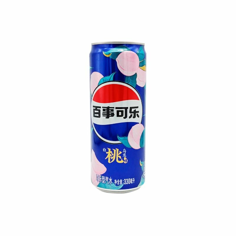 Напиток газированный Pepsi White Peach Oolong со вкусом персика и чая улун 330 мл, Китай