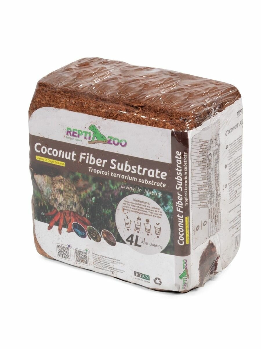 Субстрат Repti Zoo кокосовый тропический, мелкая фракция 230 г, 4 л