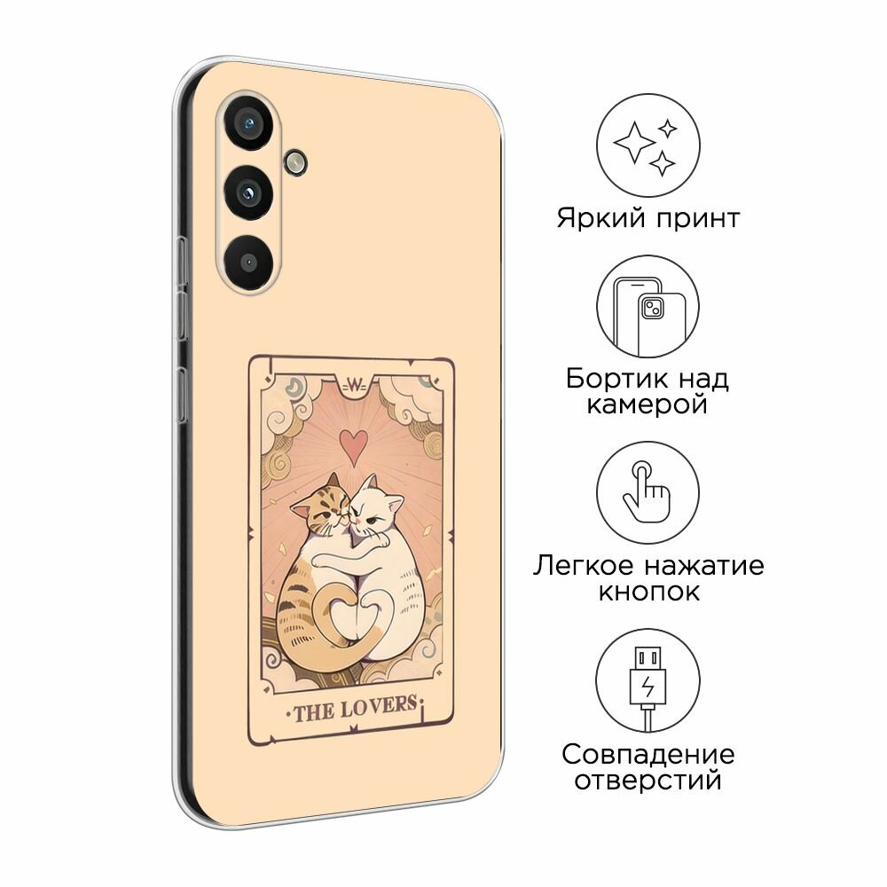 Чехол на Samsung Galaxy A34 / Самсунг A34 с принтом "The lovers cats 1 - 14 февраля" — фото 1