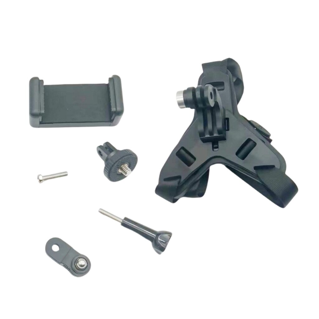 Шлем gopro, подставка для подбородка, универсальный набор из 6 предметов для мобильных телефонов и спортивных камер-черный