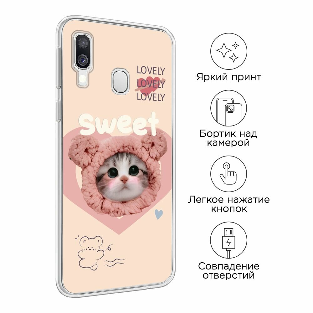 Чехол на Samsung Galaxy A40 / Самсунг Галакси А40 с принтом "sweet lovely kitten 1" — фото 1