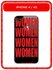 Чехол на Apple iPhone 4/4S / Айфон 4/4S с принтом "WOMEN", прозрачный