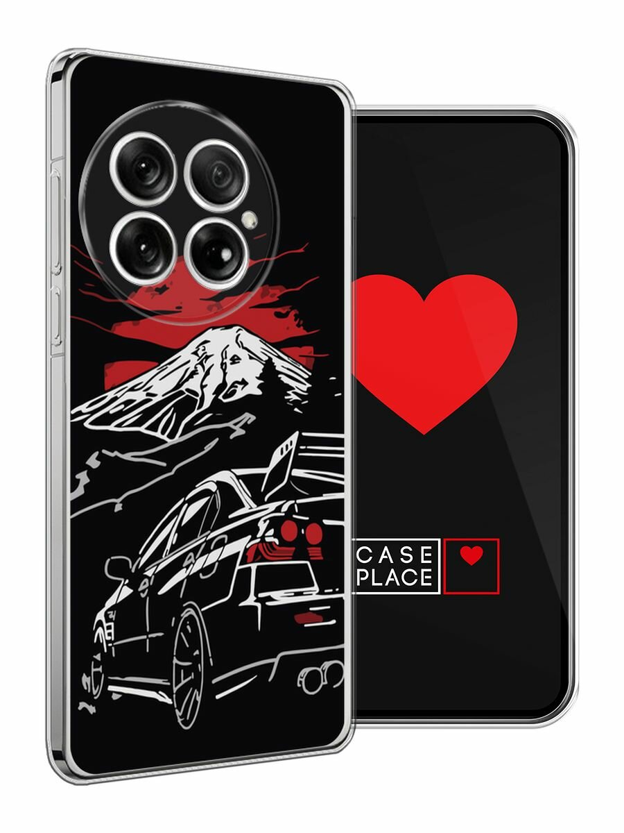 Чехол на OnePlus 13 / Ван Плас 13 с принтом "Машина в горах JDM" — фото 1