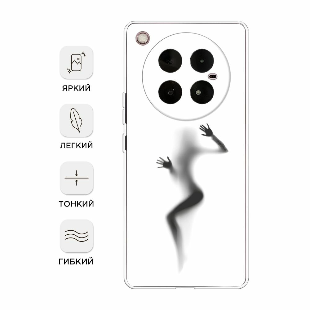 Чехол на Infinix Zero 40 4G / Инфиникс Зеро 40 4G с принтом "Девушка в душе" — фото 1