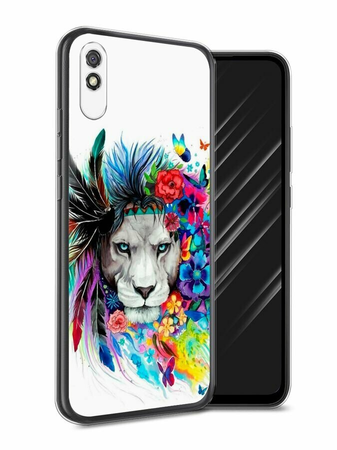 Чехол на Xiaomi Redmi 9A / Сяоми Редми 9А с принтом Акварельный лев