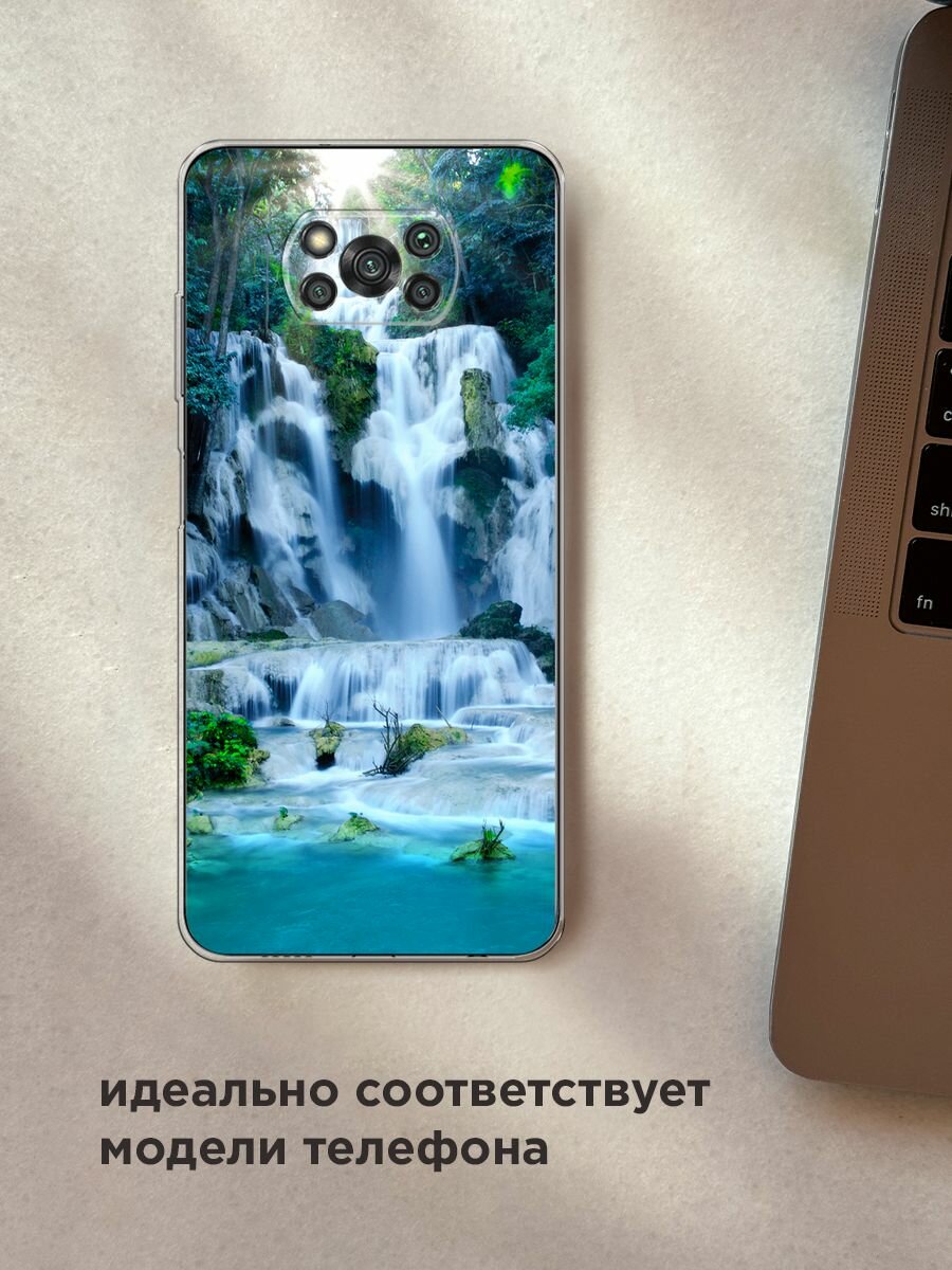 Чехол на Xiaomi Poco X3/X3 Pro / Поко X3/X3 Pro с принтом "Водопад 8" — фото 1