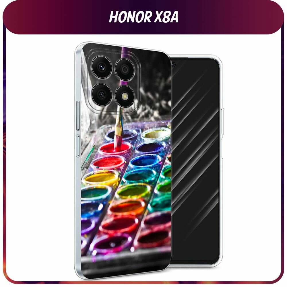 Силиконовый чехол на Honor X8A / Хонор X8A с принтом "Палитра красок"