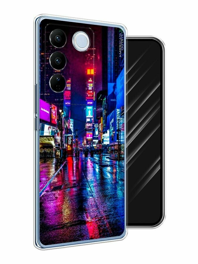 Чехол на Vivo V27/V27 Pro / Виво V27/V27 Про с принтом "Фиолетовая улица"