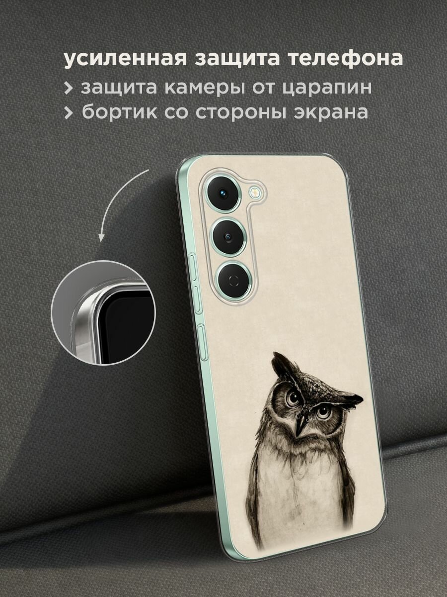 Чехол на Tecno Spark 40 Pro / Текно Спарк 40 Про с принтом "Сова" — фото 1