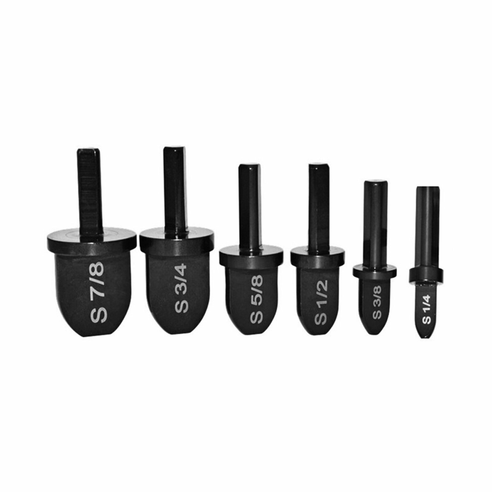 Набор сверл для расклеивания с треугольным ручкой, ручной расклеиватель, портативный, из стального сплава, для ремонта медных труб, с битами 7/8 дюйма, 3/4 дюйма, 5/8 дюйма, 1/2 дюйма, 3/8 дюйма, 1/4 дюйма, черный, 6 штук