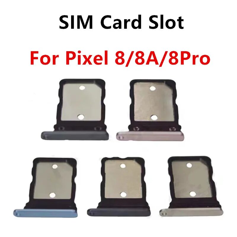 Pixel8 8Pro Pixel8A слоты для SIM-карты для Google Pixel 8 Pro 8A адаптеры для SIM-карты держатель гнезда заменяют запасные части для корпуса телефона Pixel8Pro Silver