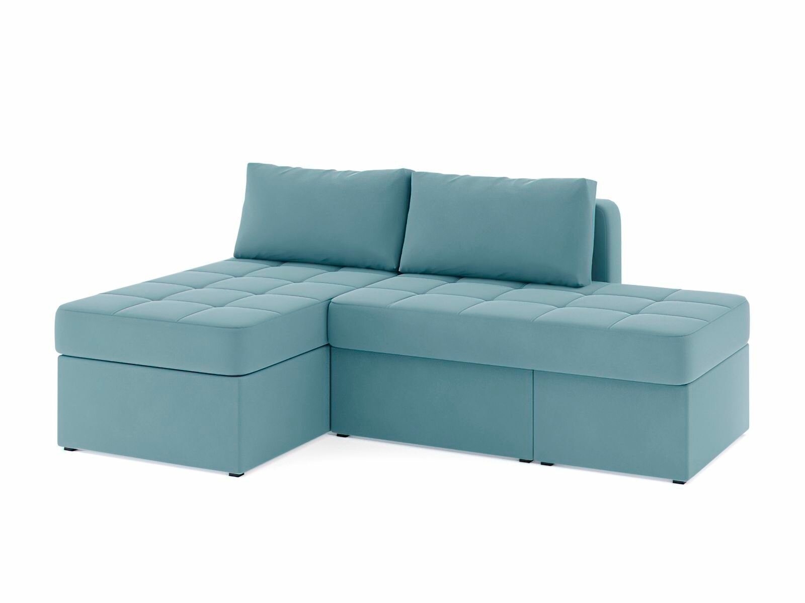 Угловой диван Оливер, еврокнижка-трансформер, угол универсальный, велюр Мелиса 16