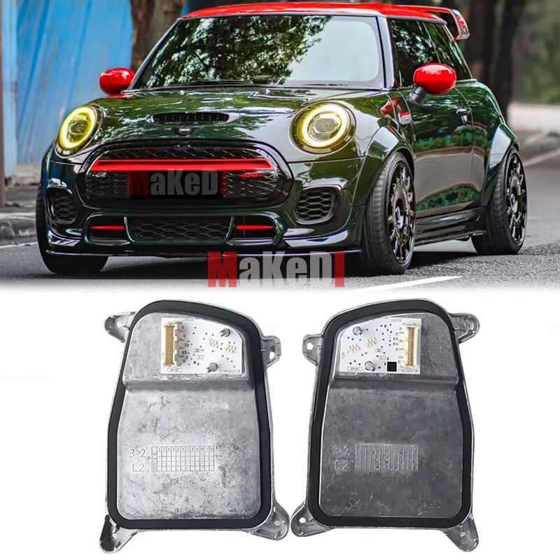 Лимонно-желтый светодиодный модуль DRL для Mini Cooper Clubman F55 F56 F57 F54 LCI 2019-2021 гг. Светодиодная фара «Ангельский глаз» 63118737591 8737592 US Version, White