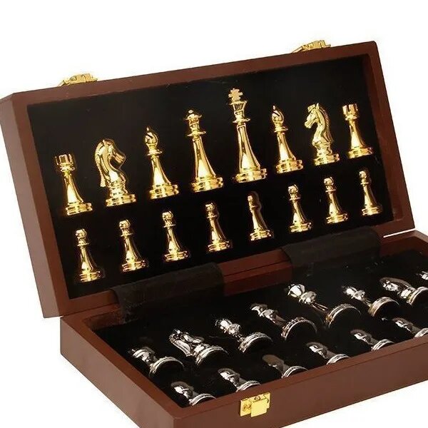 30 см металлические шахматы, игровой стол-головоломка, подарочная коробка, упаковка высокого класса
