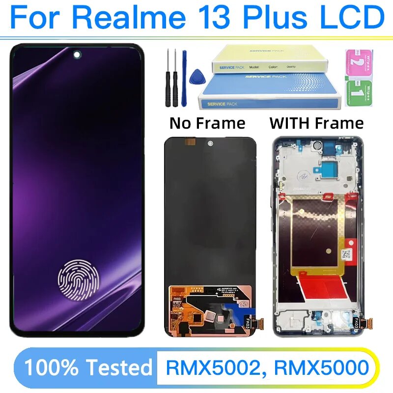 Дисплей Realme 13 Plus RMX5002/RMX5000 AMOLED Black Frame 6.67"