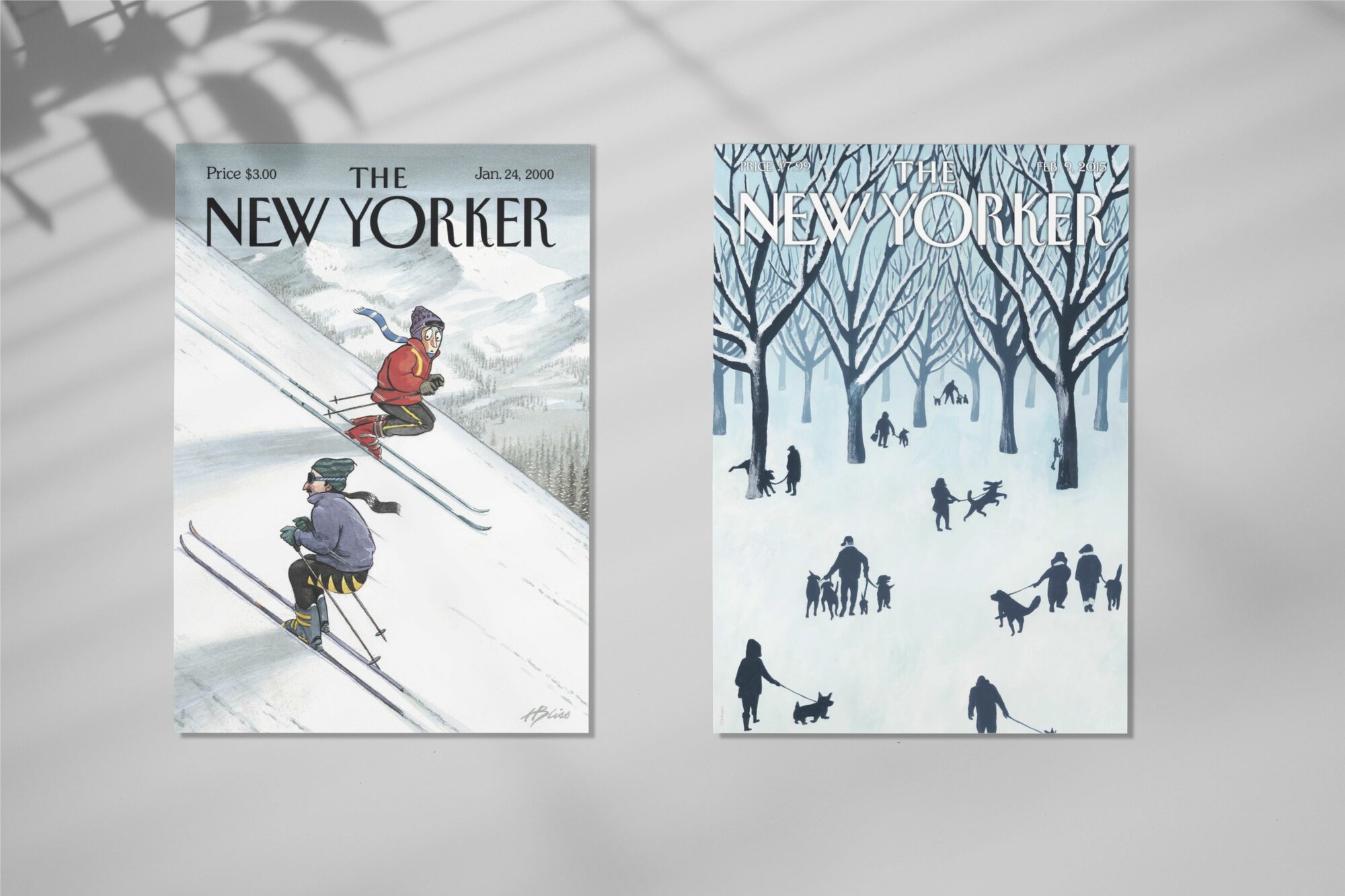 Набор интерьерных постеров на стену A3 "New Yorker: Winter Set" (Нью Йоркер Зимний сет) 2 шт