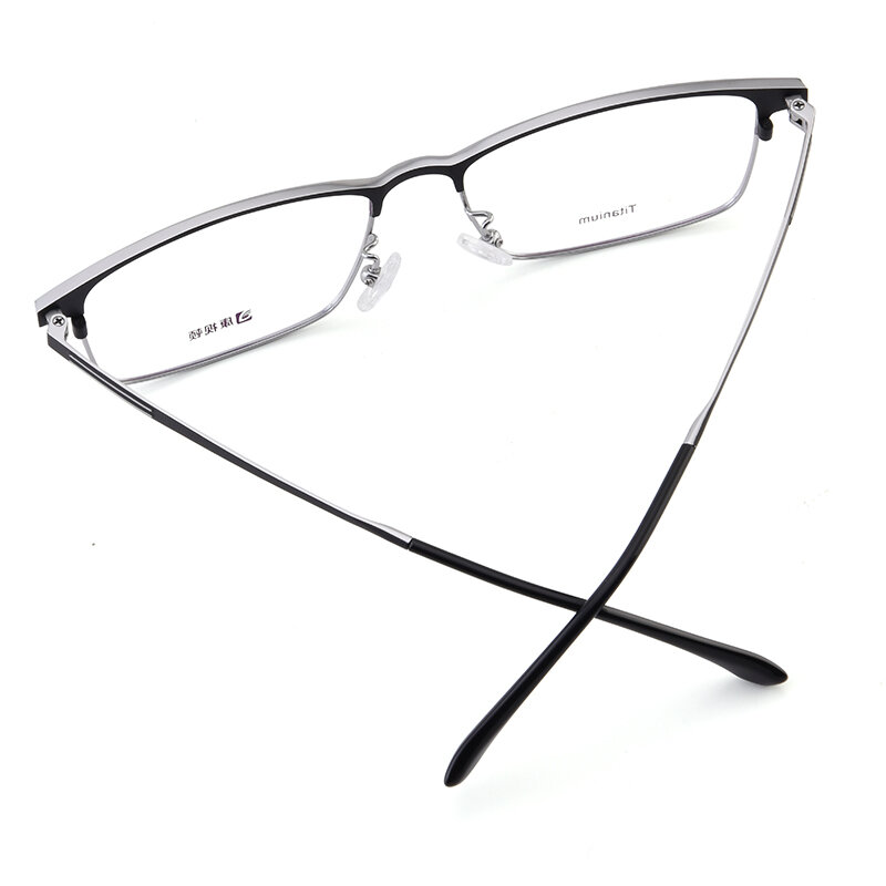 Cornstone Titanium Browline Eyeglass Frames Men's 56 — фото 1