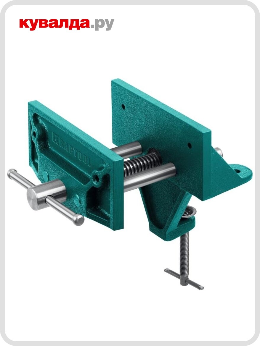 Тиски KRAFTOOL 155мм столярные на струбцине, переносные, 155 мм