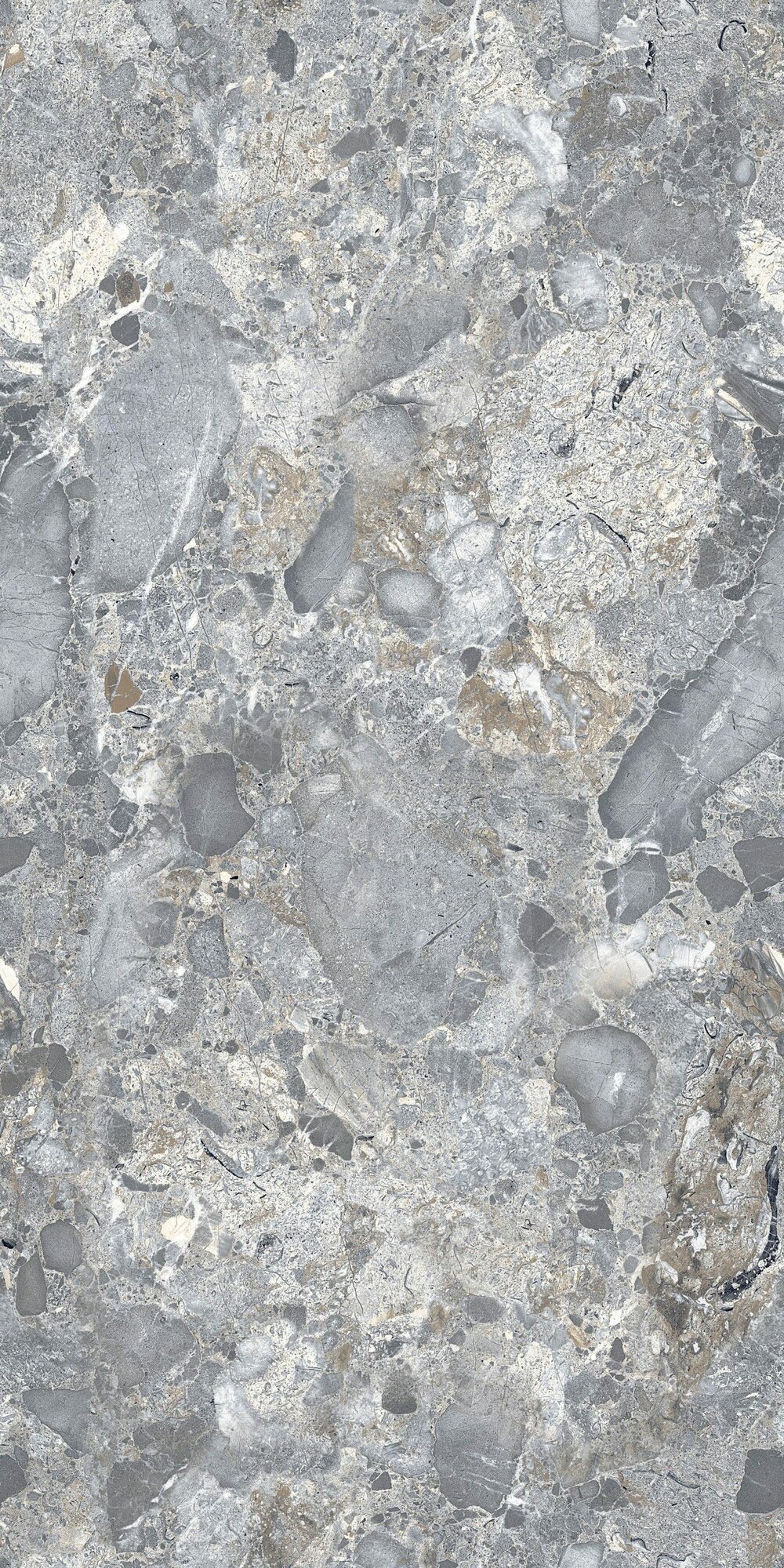 Керамогранит SERATONIA SMOKE NERO , серый, ректифицированный, глянцевый 120x60 см (цена за 1 плитку 0,72м2)