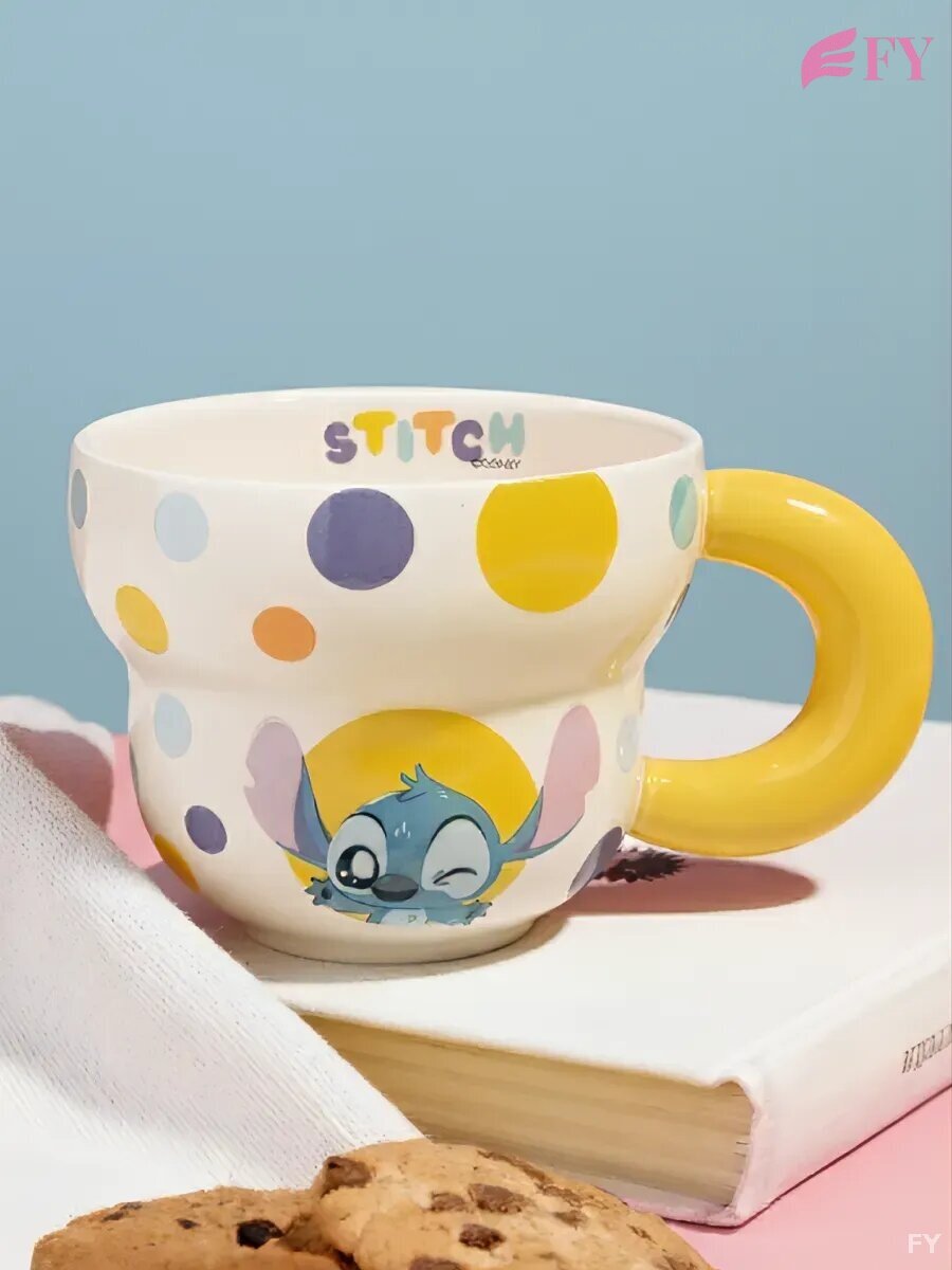 Кружка DB HOMME "Стич", керамическая, противоскользящее дно, детский дизайн