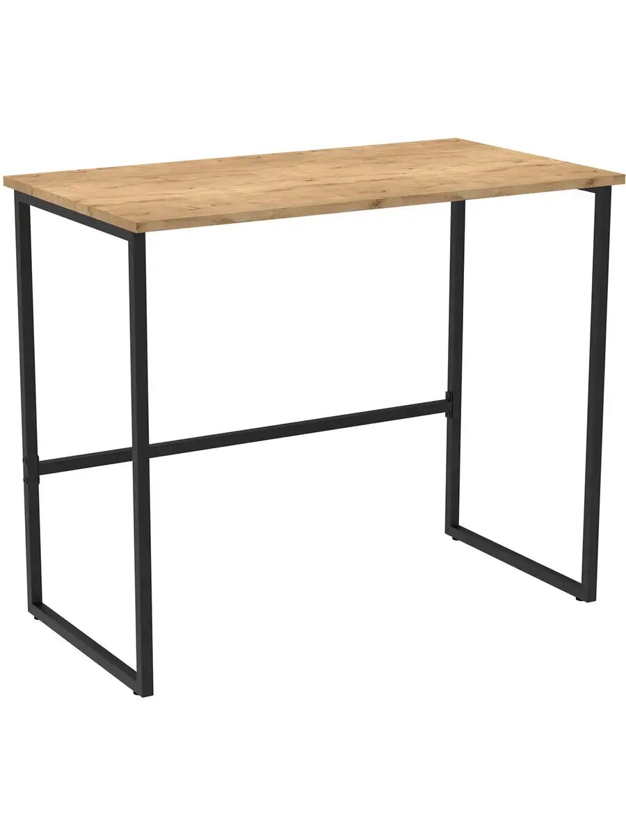 Стол письменный компьютерный, столик для ноутбука 900x500x770 мм лофт, металл ЛДСП, Brabix Smart, 641950