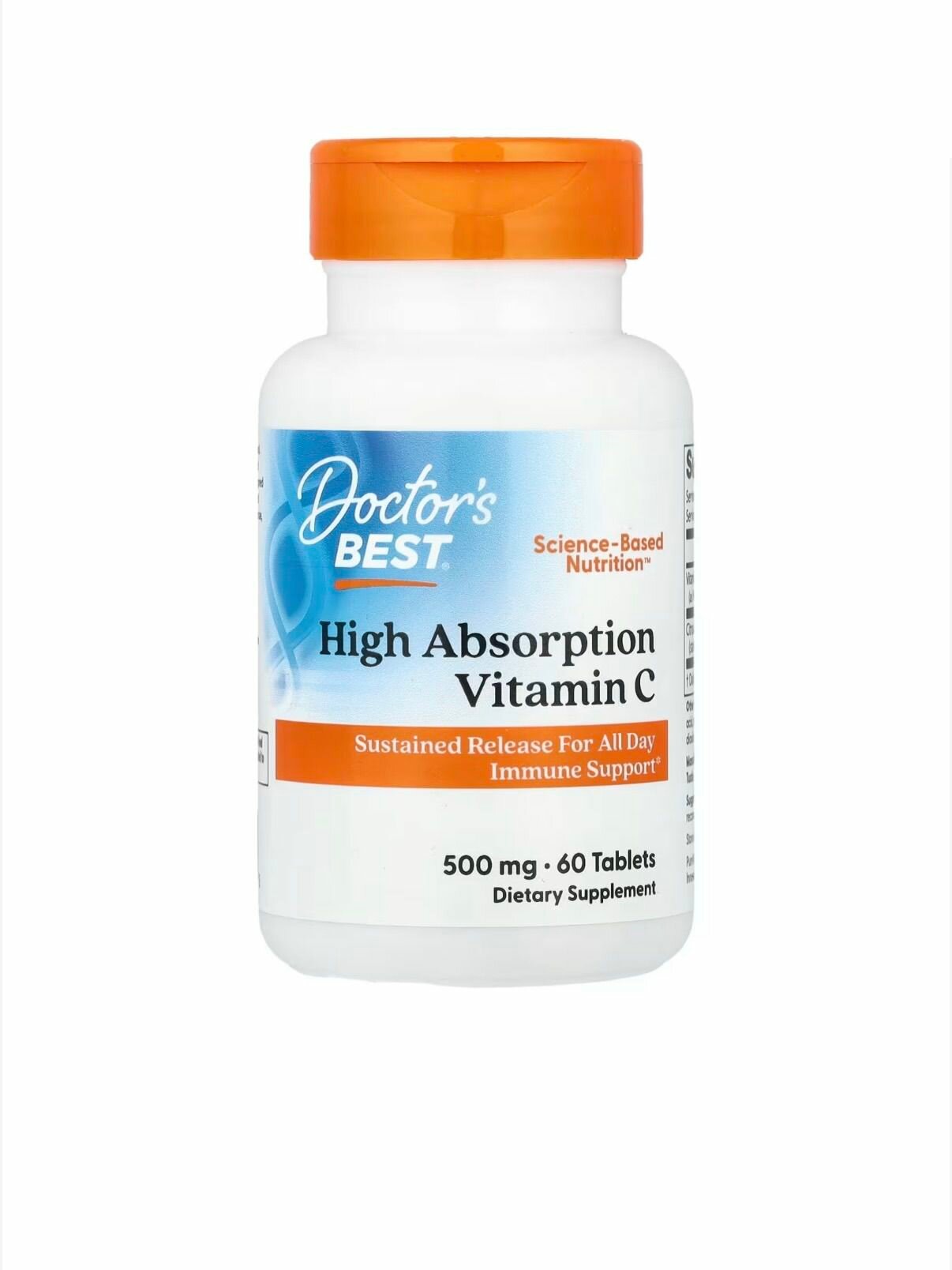 Витамин С DOCTORS BEST High Absorption Vitamin C 500 mg 60 таблеток