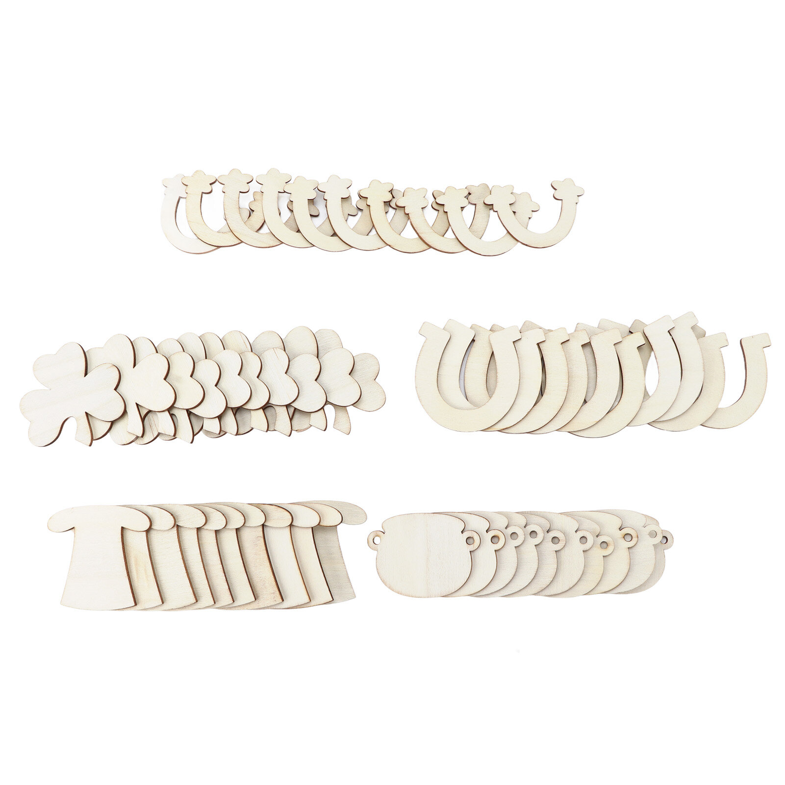 50 шт. Декоративные деревянные спилы 60 мм, 5 стилей, заготовки для рождественского декора 60MM