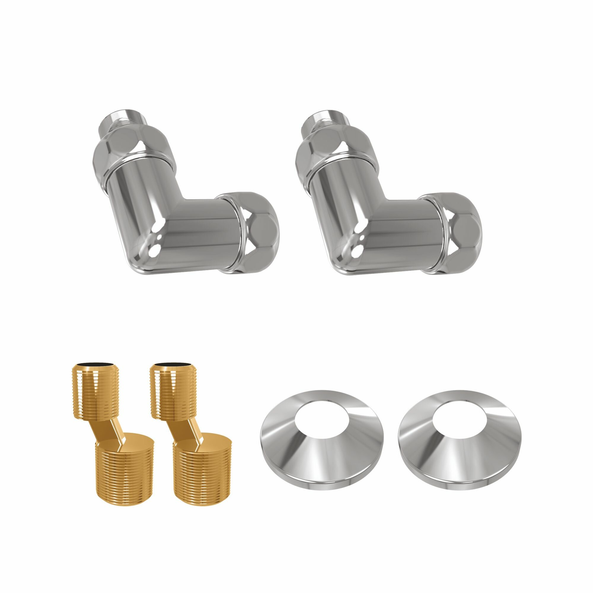 Комплект уголок со сгоном 3/4х1/2 г/ш (2шт), эксцентрик(2шт), отражатель(2шт)