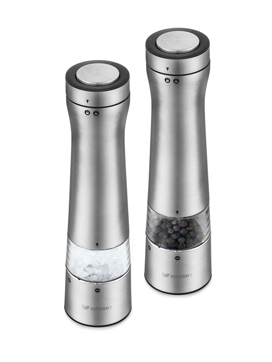 Набор автоматических мельниц для соли и перца Kitfort KT-2029