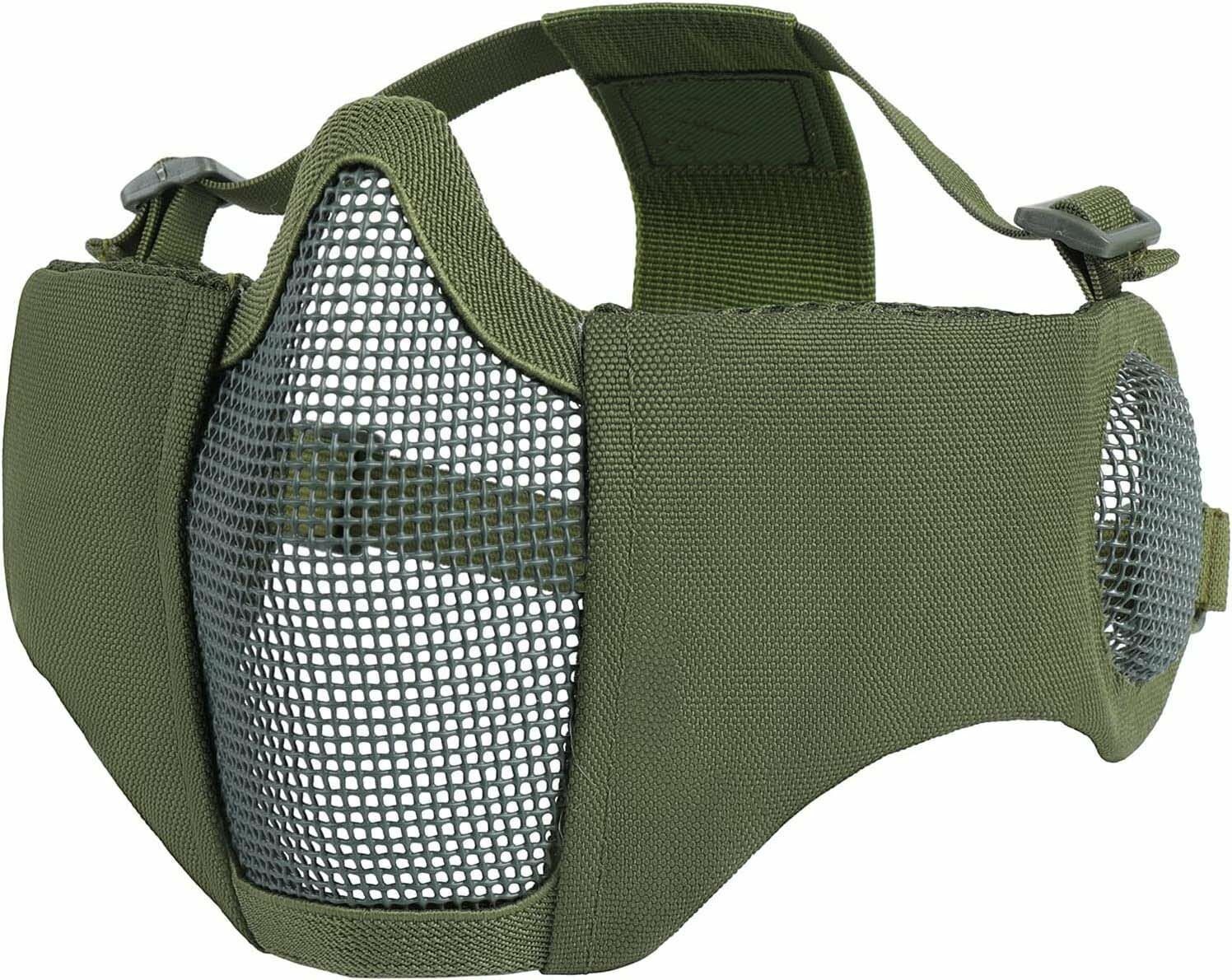 SENLIN страйкбол Тактическая защитная маска для лица Airsoft с защитой ушей