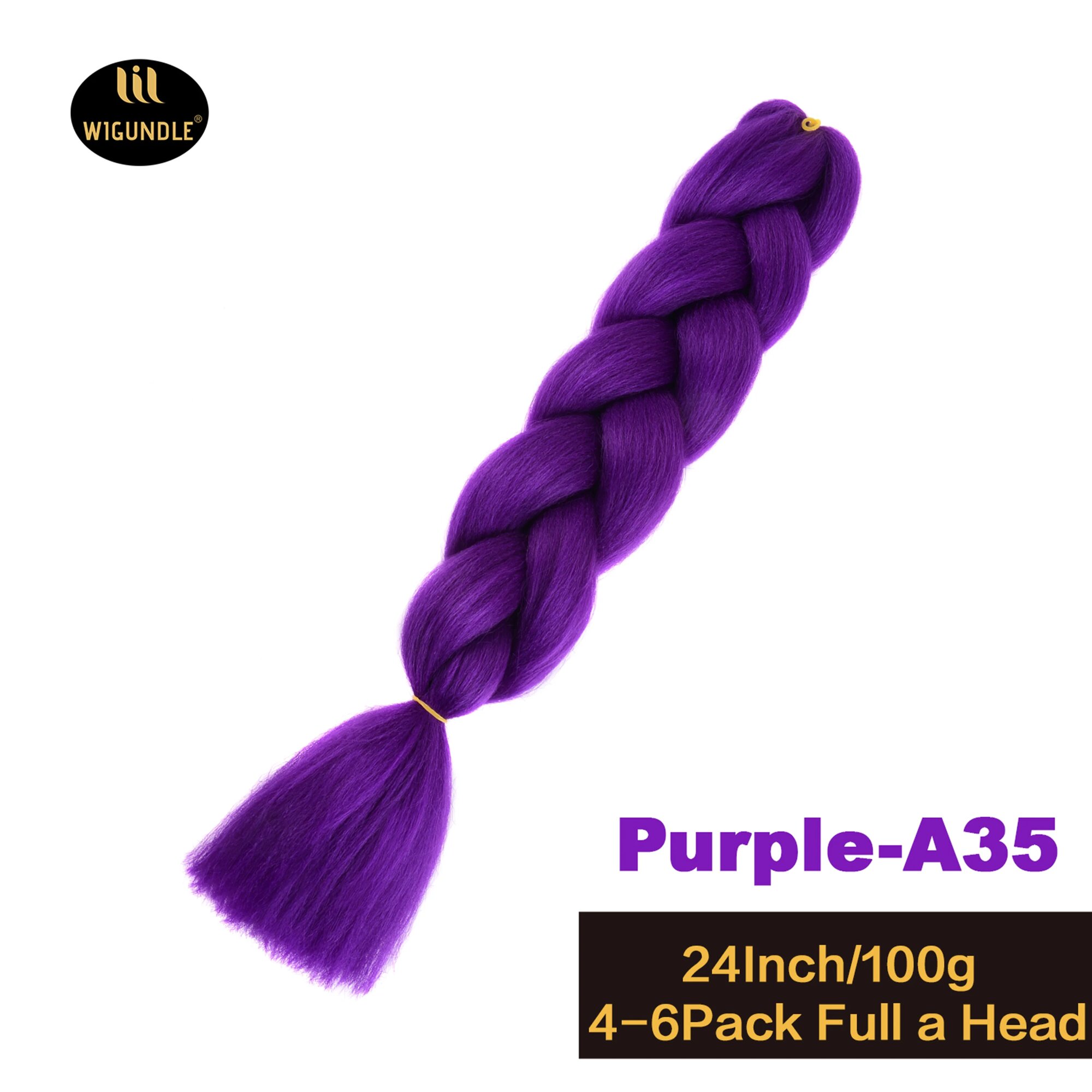 Синтетические косы Lyjhjz фиолетовые 24 дюйма для детей и женщин 1 шт./лот, Purple-A35