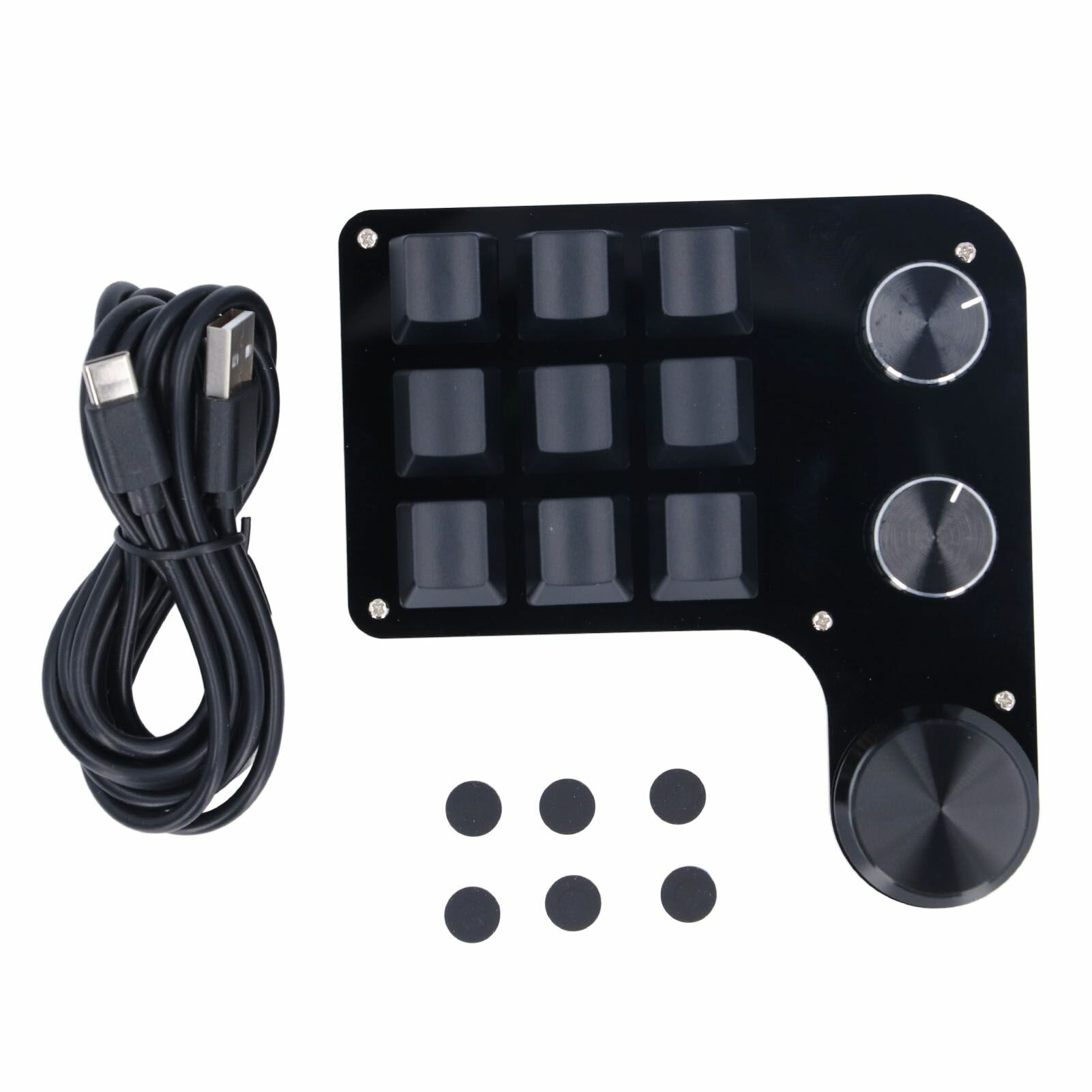 Программируемая мини-клавиатура, 9 клавиш + 3 энкодера, проводная, RGB, красные свитчи