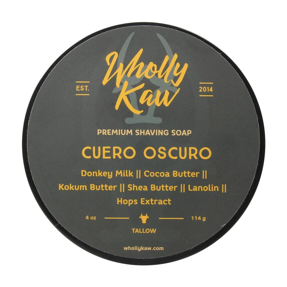 Мыло для бритья Wholly Kaw Cuero Oscuro Shaving Soap, 114 гр.