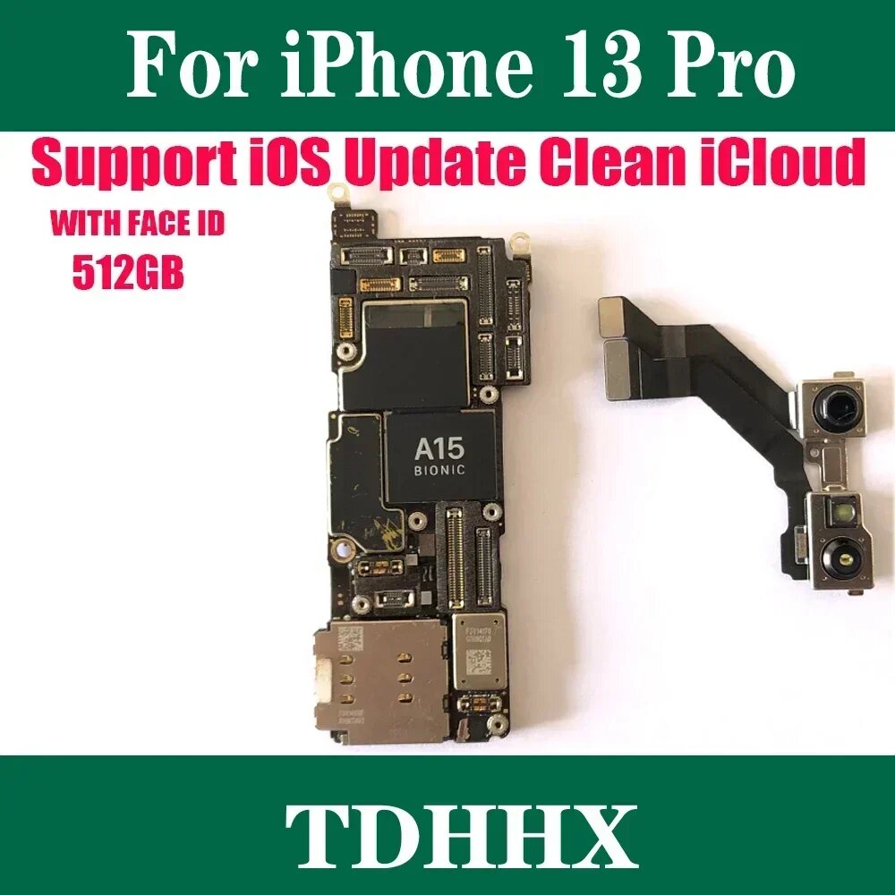 Бесплатная материнская плата iCloud для iPhone 13 Pro Max 128 г/256 г 512 ГБ, 13Pro-512G With Face