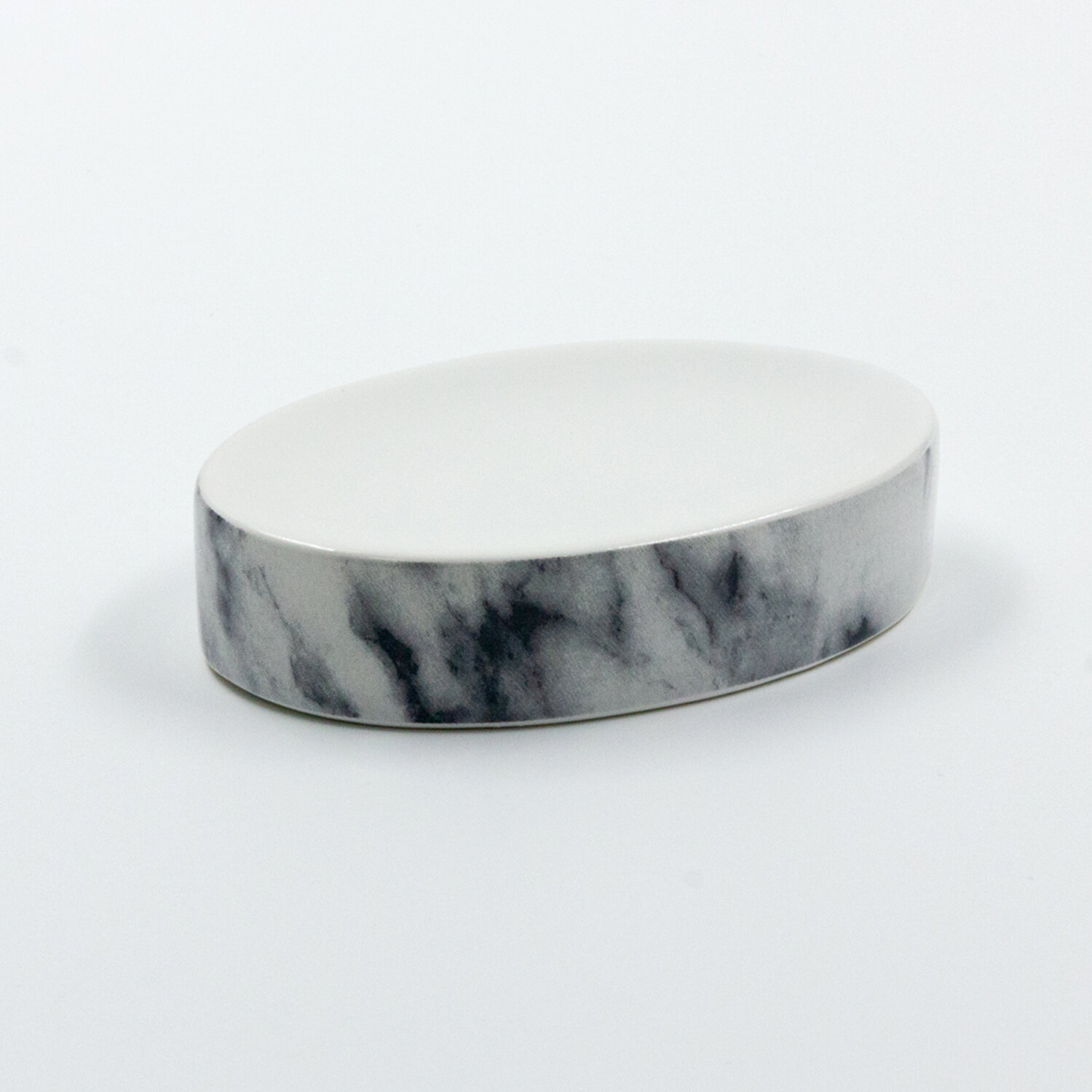 Мыльница керамическая Joy Home мрамор с глянцевым покрытием, 13х8,5х3 см