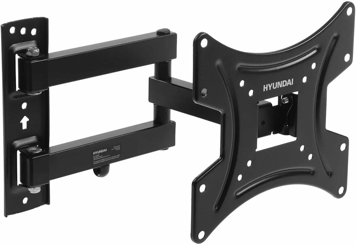 Кронштейн для телевизора Hyundai GL-N2 черный 20\-48\ макс.15кг настенный поворотно-выдвижной и наклонный