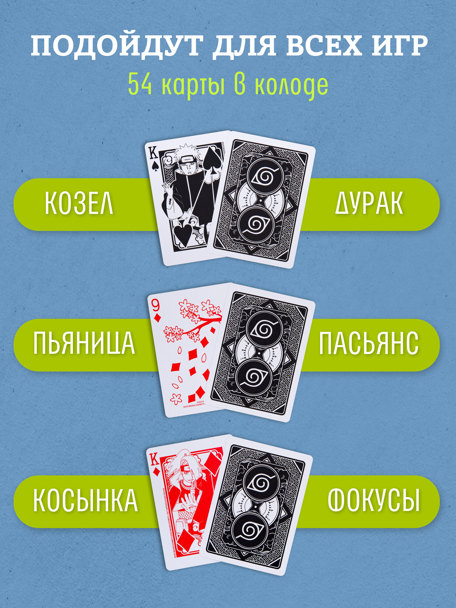 Игральные карты Bicycle Naruto / Наруто Аниме — фото 1